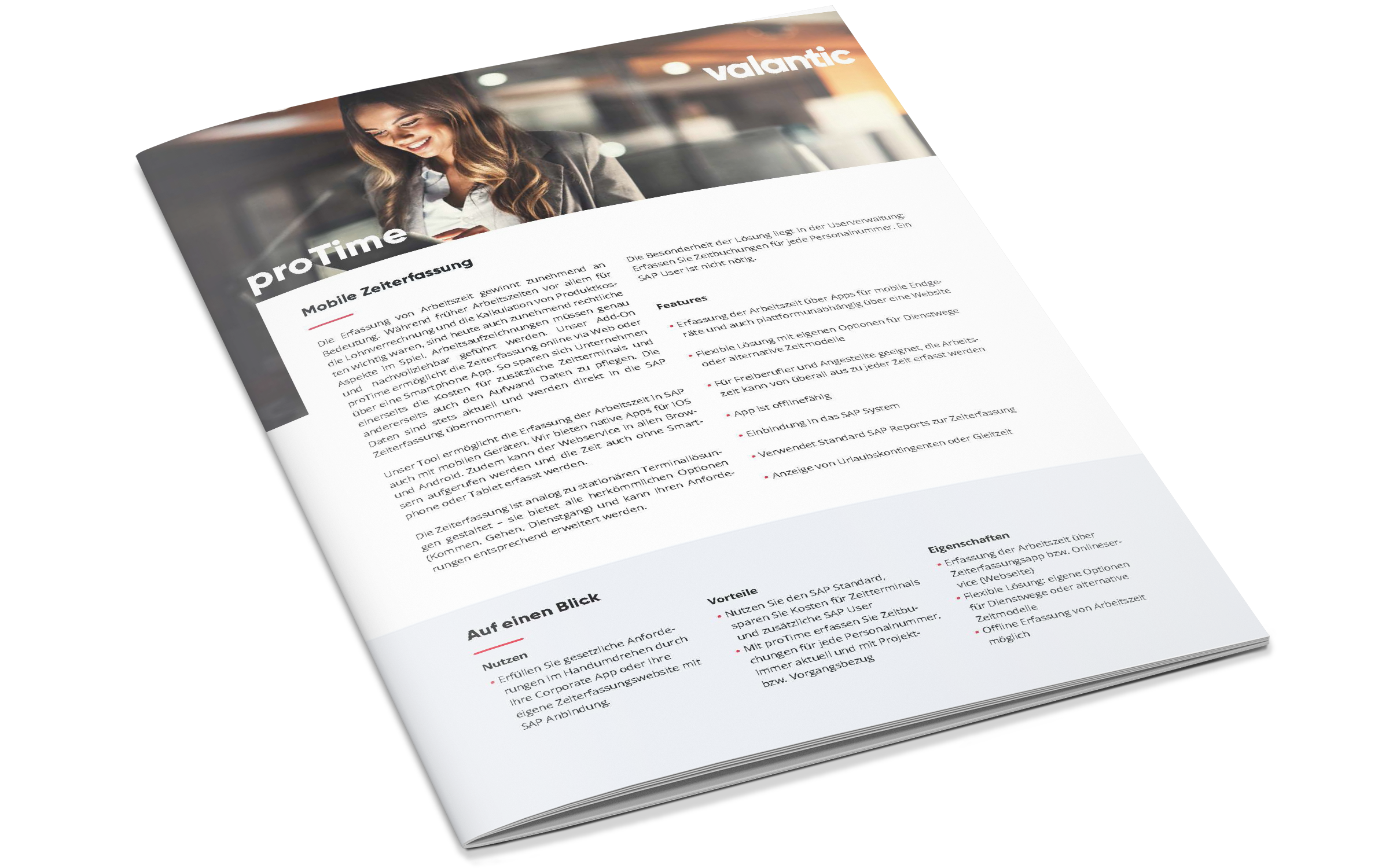 Produktblatt proTime: Mobile Zeiterfassung für SAP